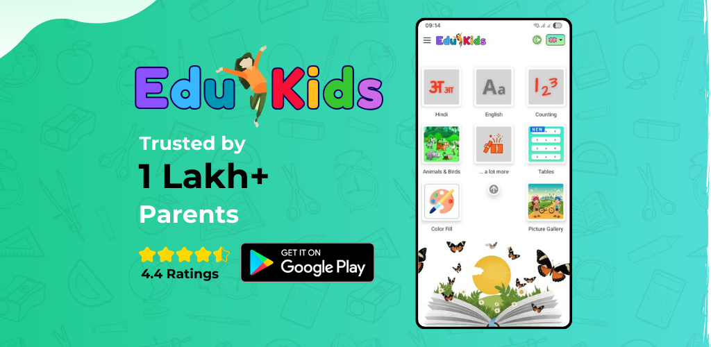 EduKids Learning App – Preschool ABC, 123, Rhymes & Hindi
